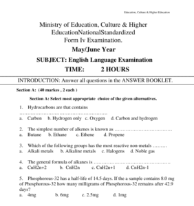 Chemistry - Formfour class
